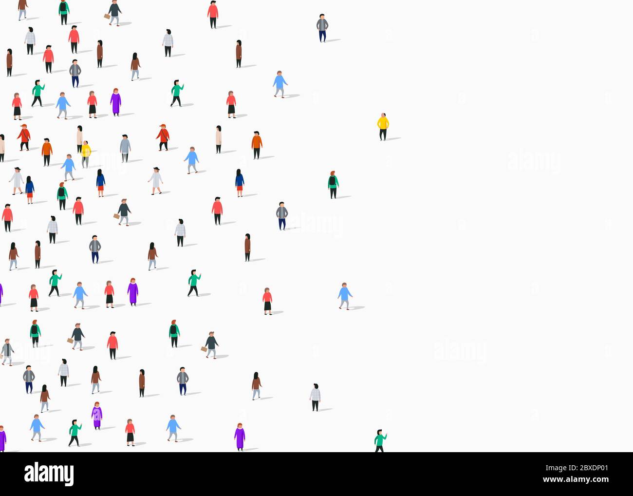 Large group of people on white background. People communication concept ...