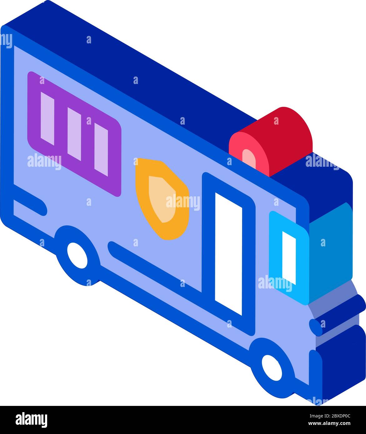 mobile bus isometric icon vector illustration Stock Vector Image & Art ...