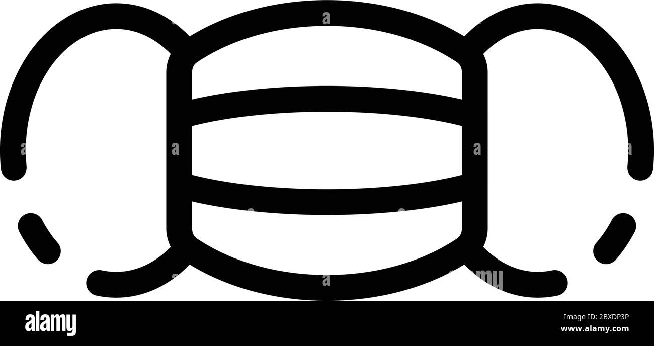 Surgical mask icon, outline style Stock Vector Image & Art - Alamy