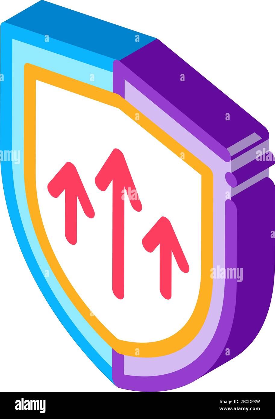 increased protection isometric icon vector illustration Stock Vector ...