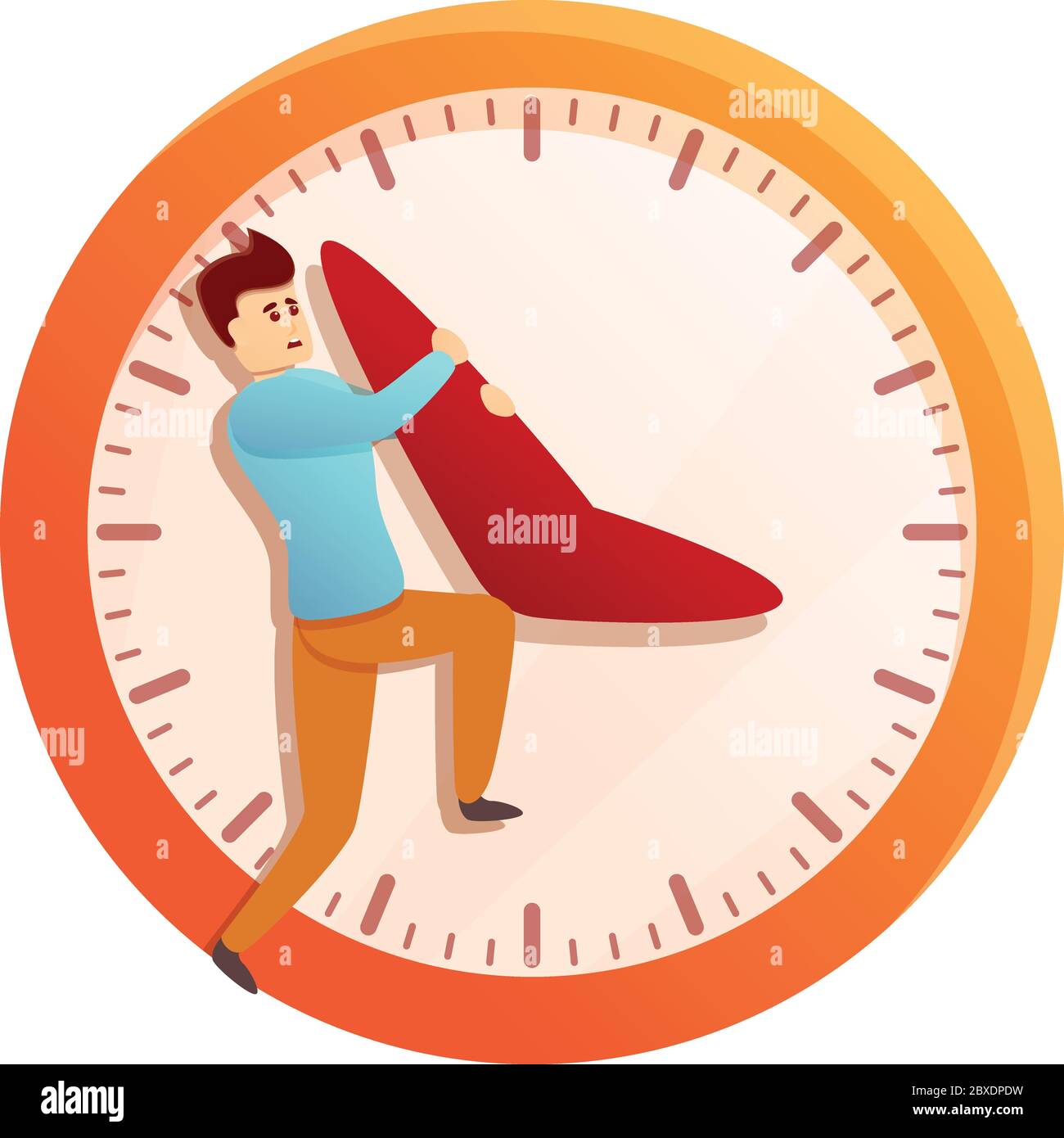 Worker stop time icon. Cartoon of worker stop time vector icon for web ...