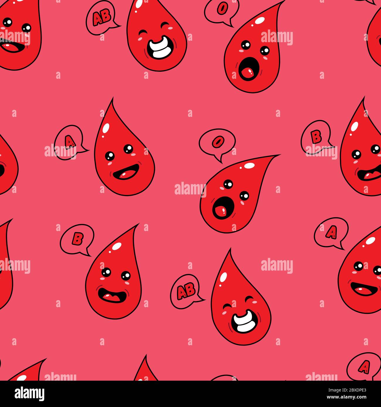 This is a blood mascot seamless patterns design. This pattern can be ...