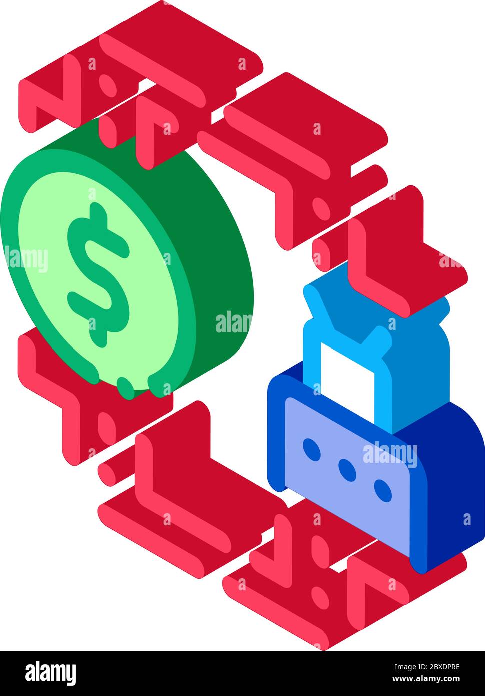automated withdrawal of money isometric icon vector illustration Stock ...