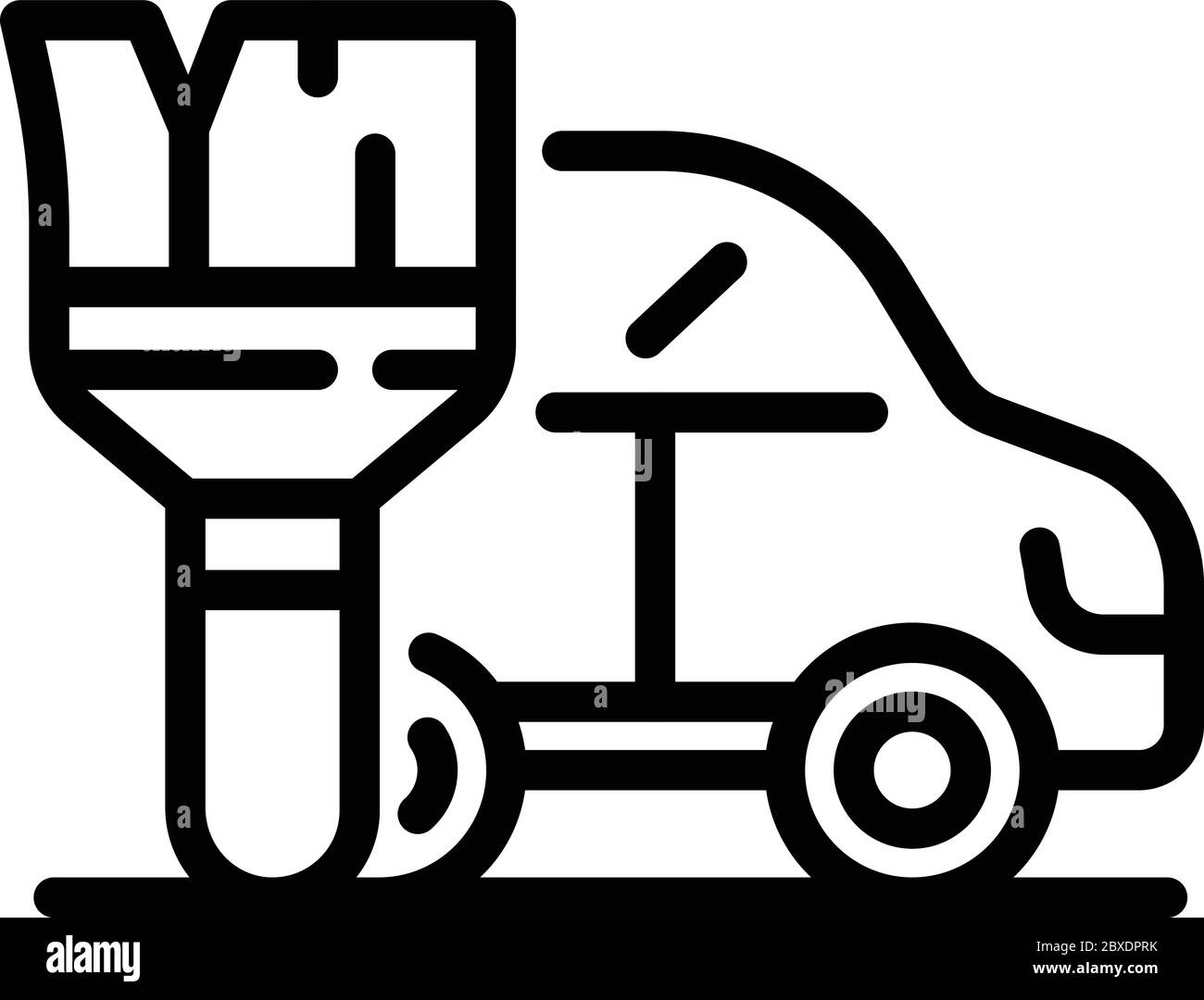 Paint car icon, outline style Stock Vector Image & Art - Alamy