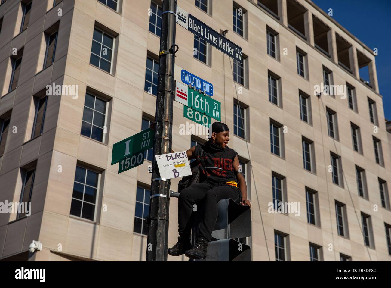 Washington, United States Of America. 06th June, 2020. A man sits on a ...