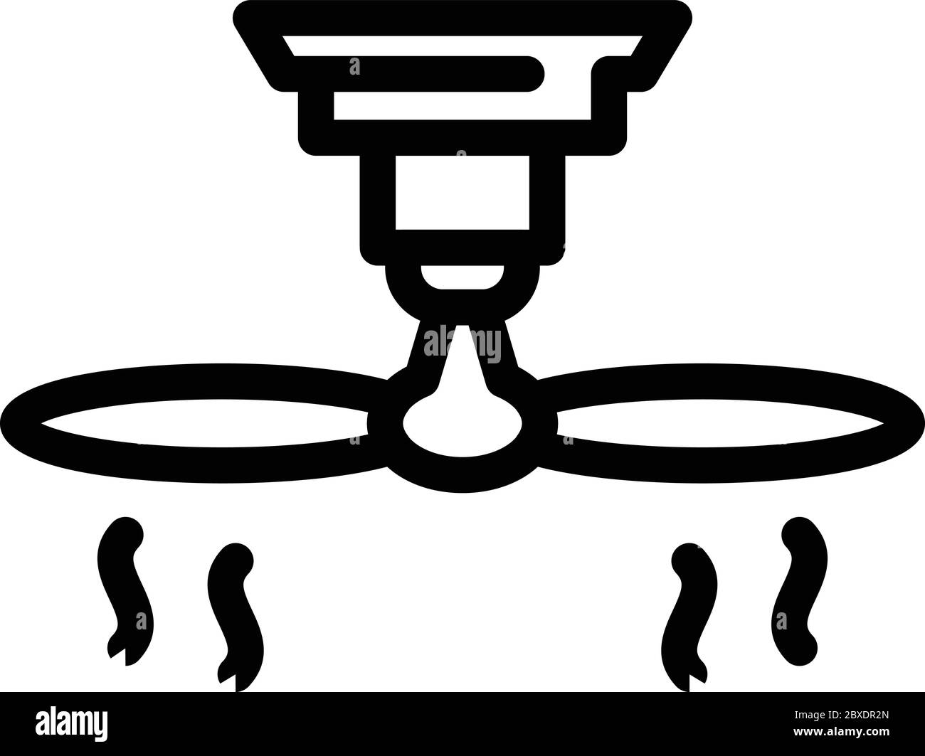 Rotating ceiling fan icon, outline style Stock Vector Image & Art - Alamy