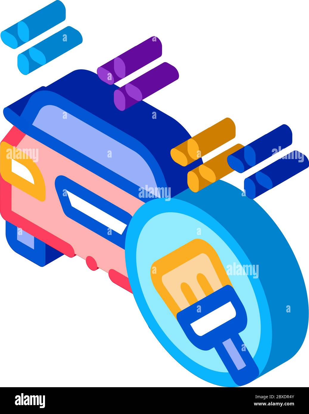 perfect cleaning machine isometric icon vector illustration Stock ...