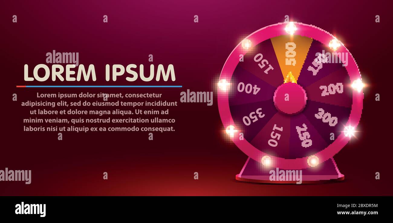 Wheel of luck or fortune. Gamble chance leisure. Colorful gambling ...