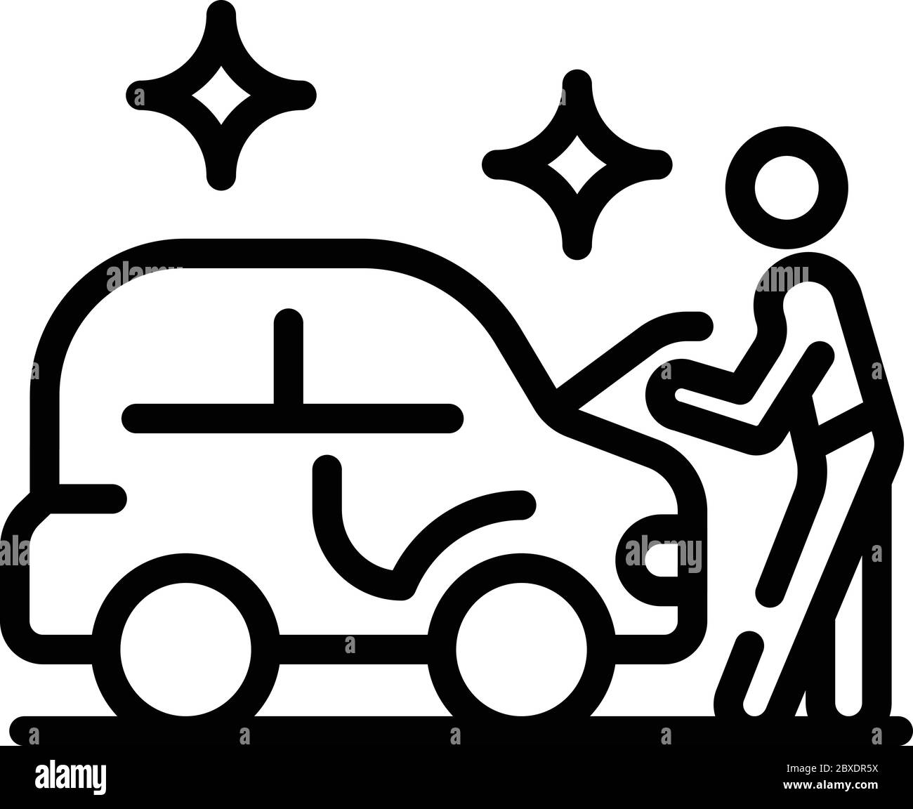 Repair technician man line Black and White Stock Photos & Images - Alamy