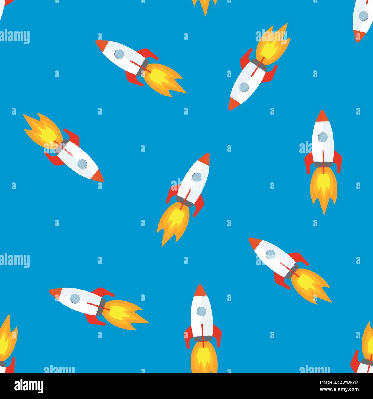 rocket seamless pattern,flat spaceship, vector illustration Stock Vector Image & Art - Alamy