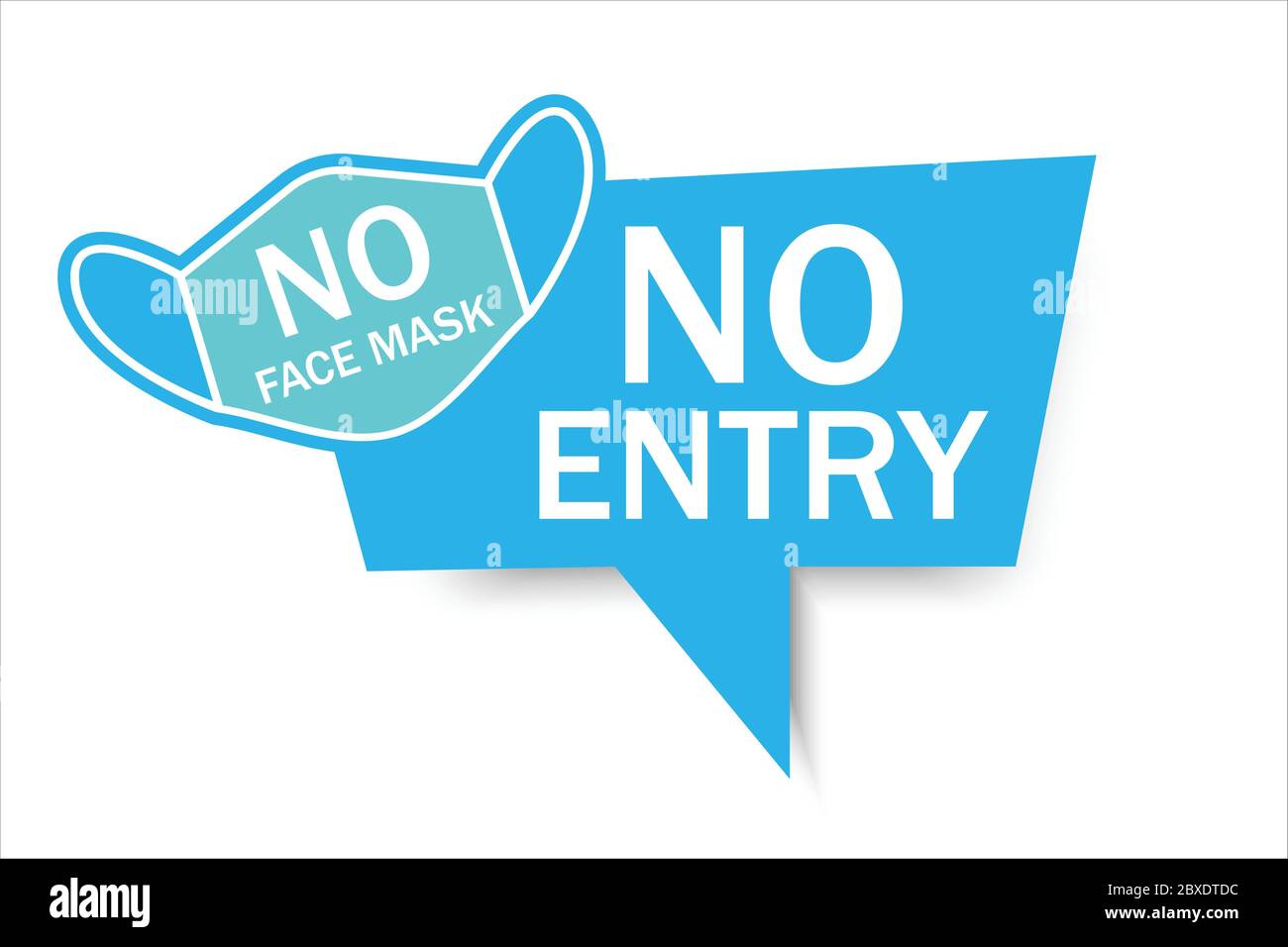 No face mask No entry sign , medicine health corona virus concept ...