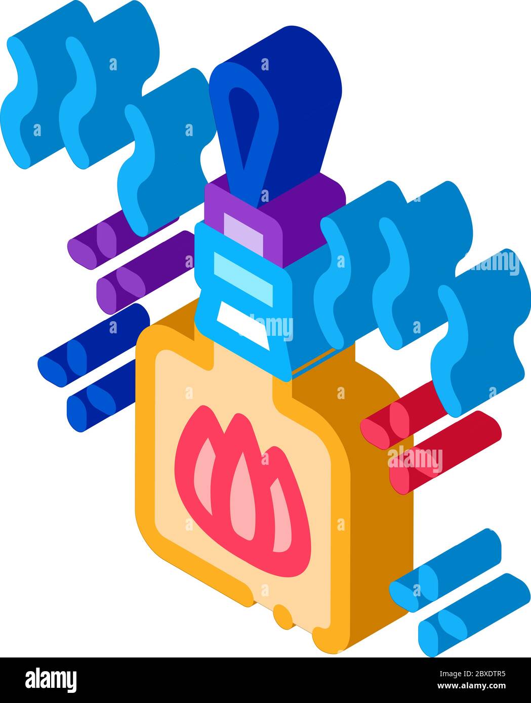 burning gas fuel isometric icon vector illustration Stock Vector Image ...