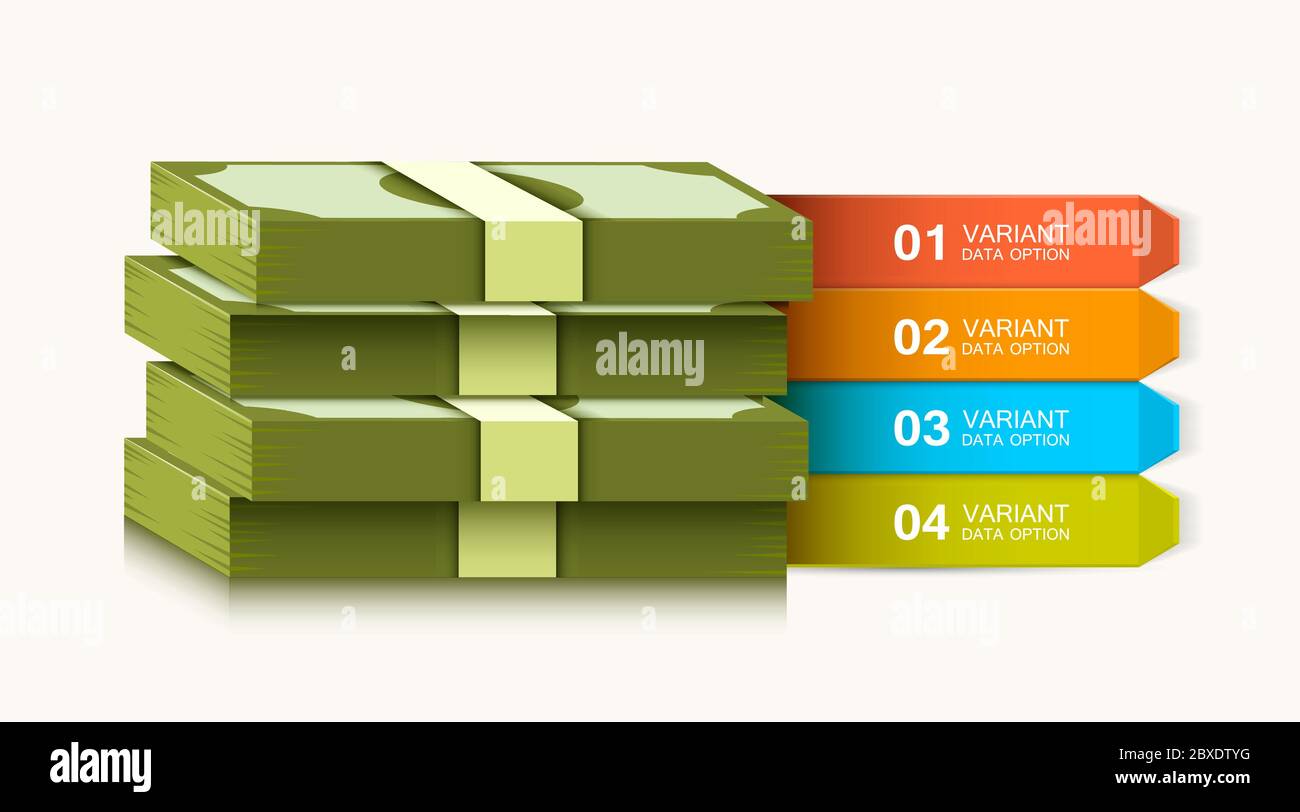 Business presentation template. Business solutions or options. Money ...