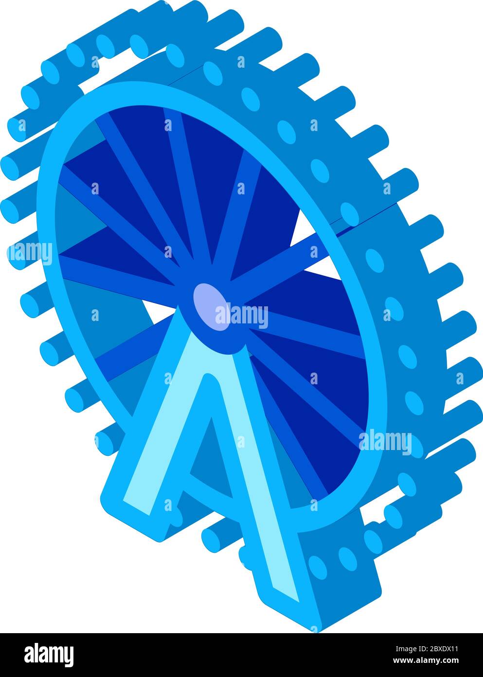 ferris wheel isometric icon vector illustration Stock Vector Image ...