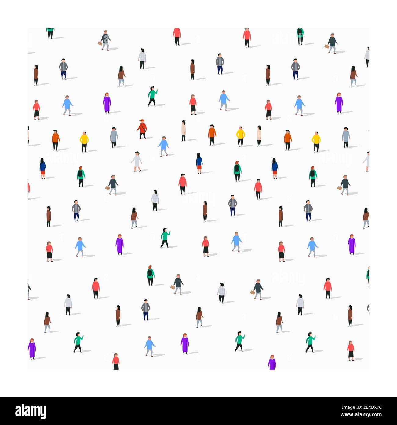 Large group of people on white background. People communication concept ...