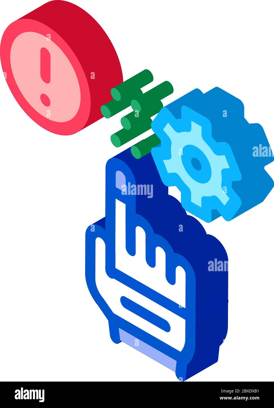error in automated settings isometric icon vector illustration Stock ...
