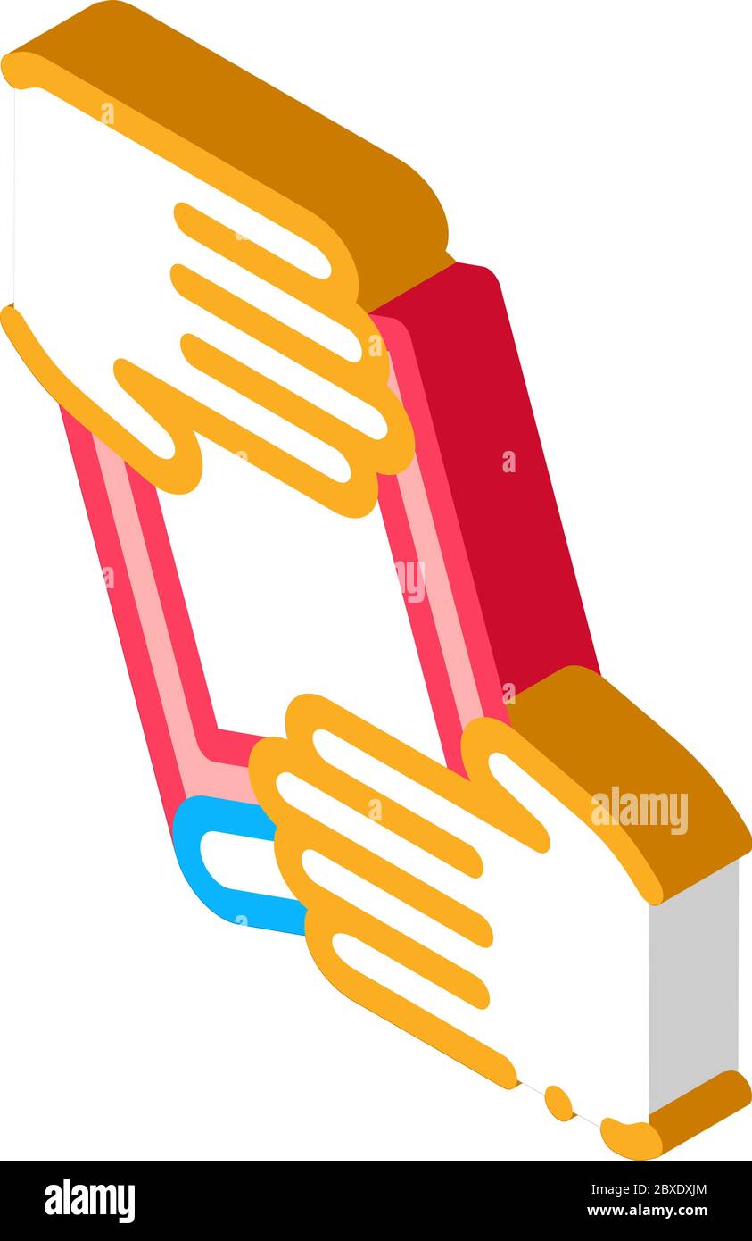 hand over book isometric icon vector illustration Stock Vector Image ...