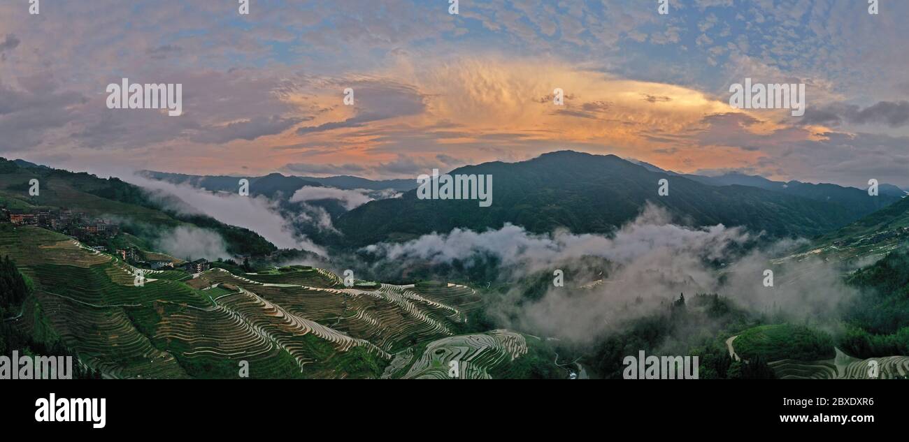 Beijing, China. 4th June, 2020. Aerial panoramic photo taken on June 4 ...