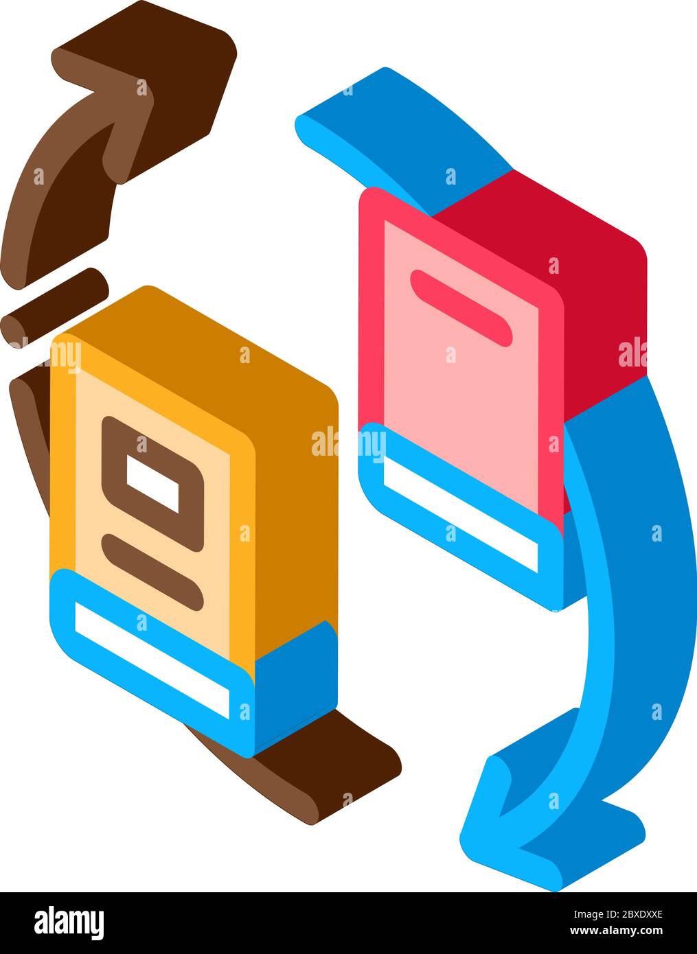 book sharing isometric icon vector illustration Stock Vector Image ...