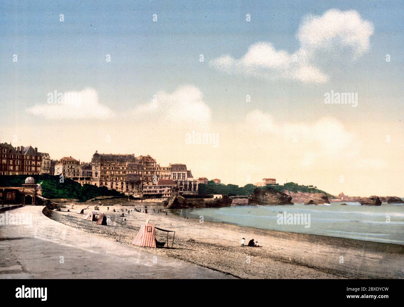 From the beach, Biarritz, Pyrenees, France, circa 1900 Stock Photo - Alamy