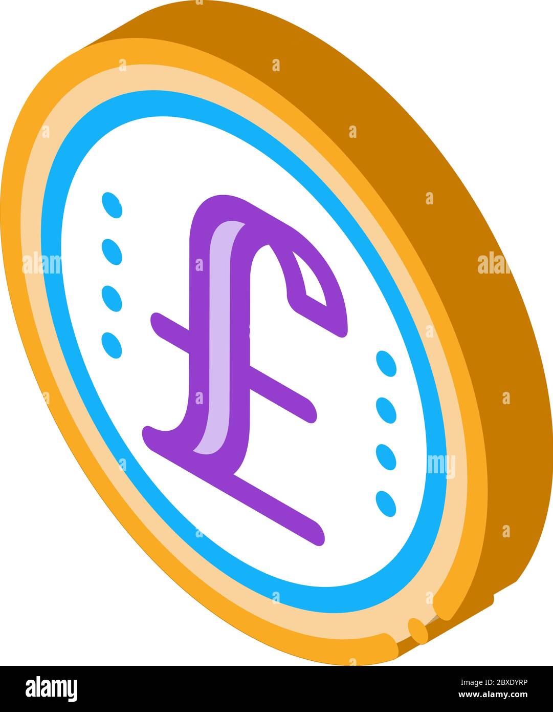 pound coin isometric icon vector illustration Stock Vector Image & Art ...