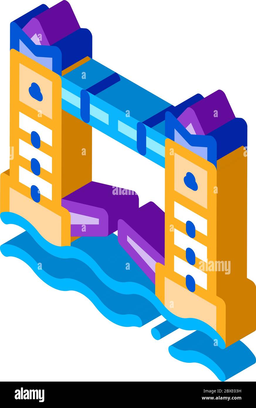 drawbridge isometric icon vector illustration Stock Vector Image & Art ...