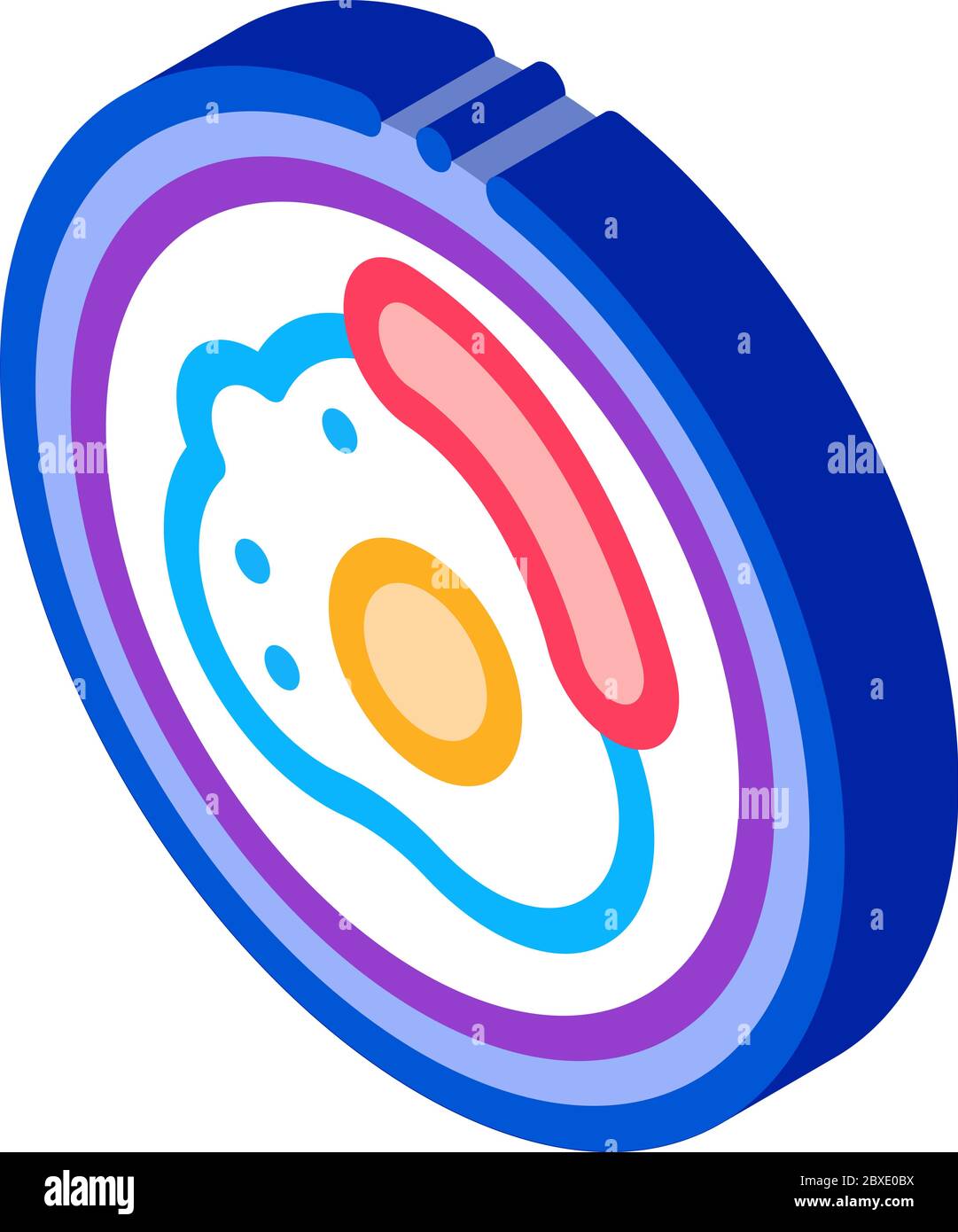 typical american breakfast isometric icon vector illustration Stock ...