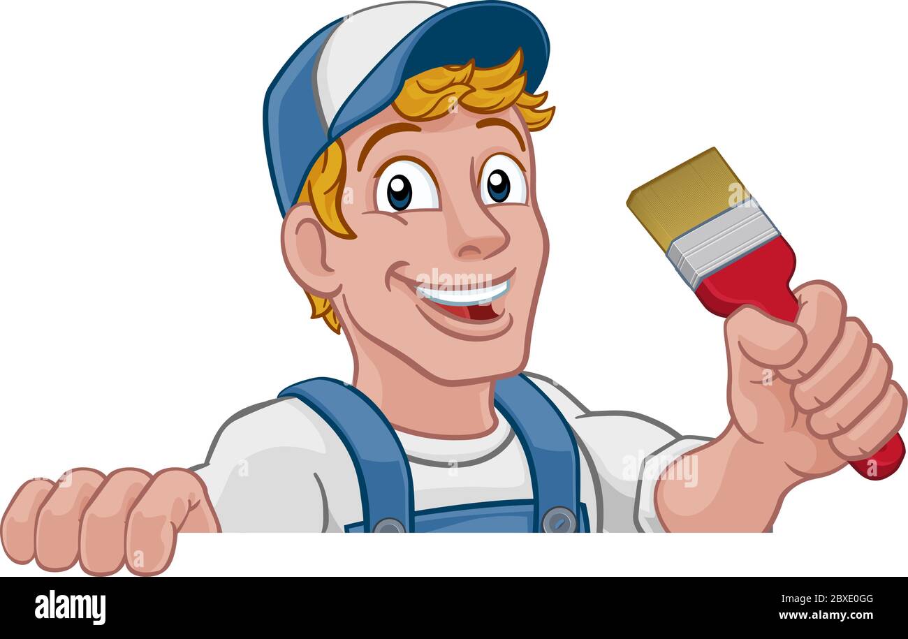 Animated Person Painting Wall