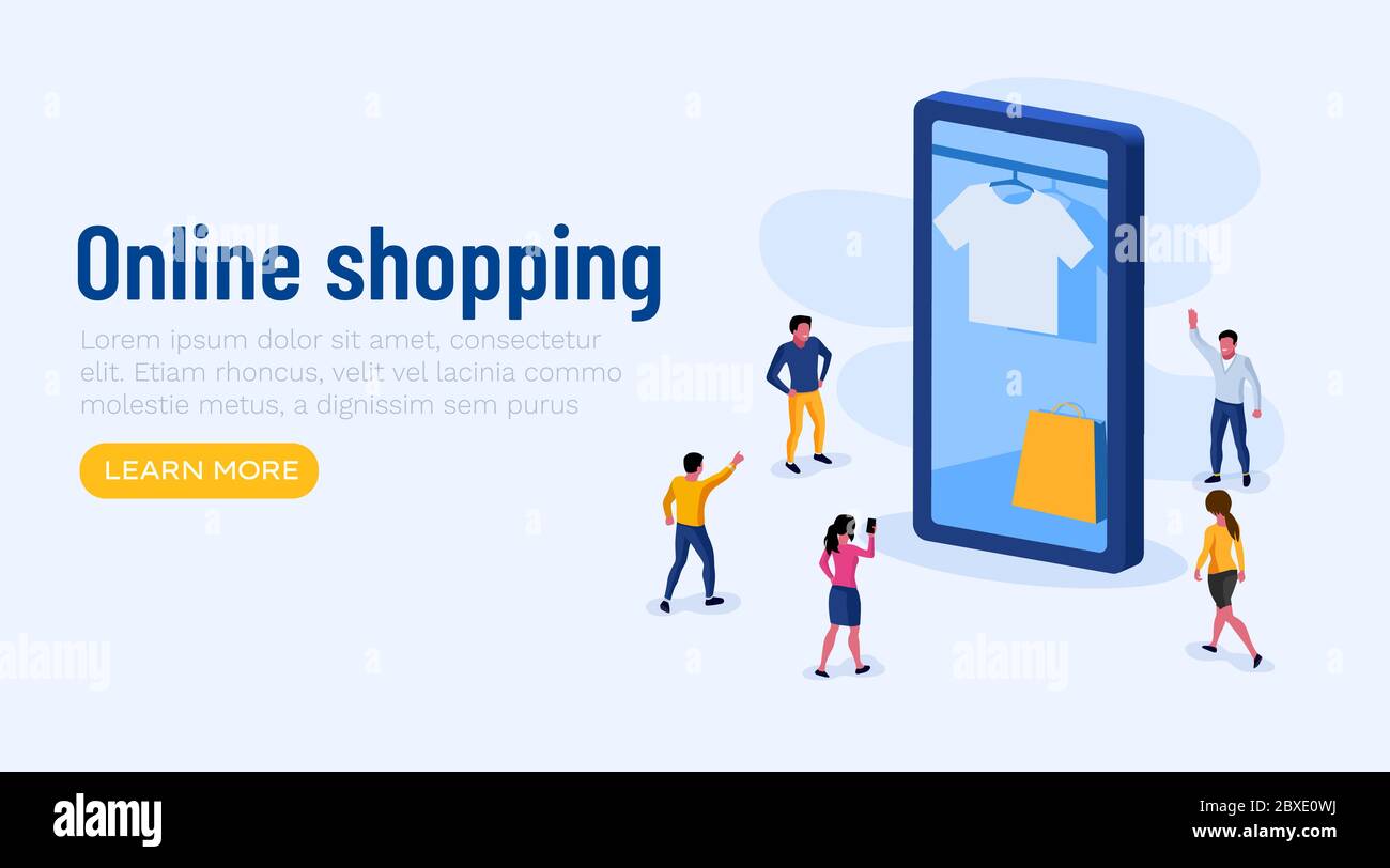 Young purchasing Stock Vector Images - Alamy