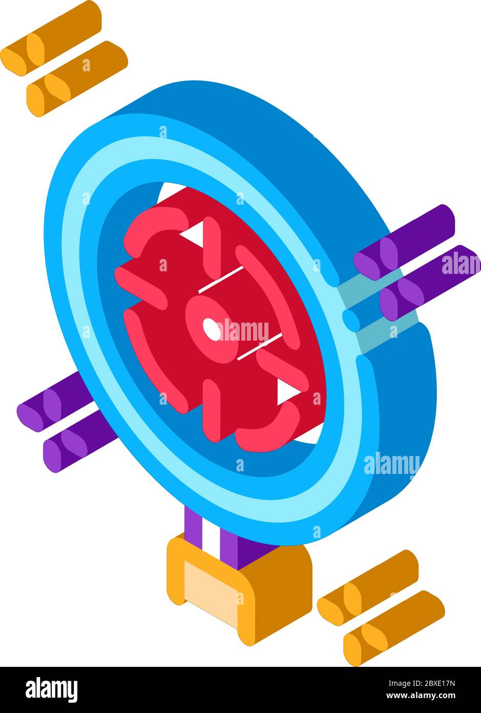 target detection isometric icon vector illustration Stock Vector Image ...