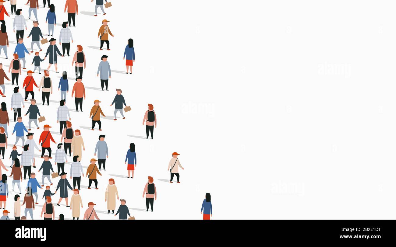 Large group of people on white background. People communication concept ...