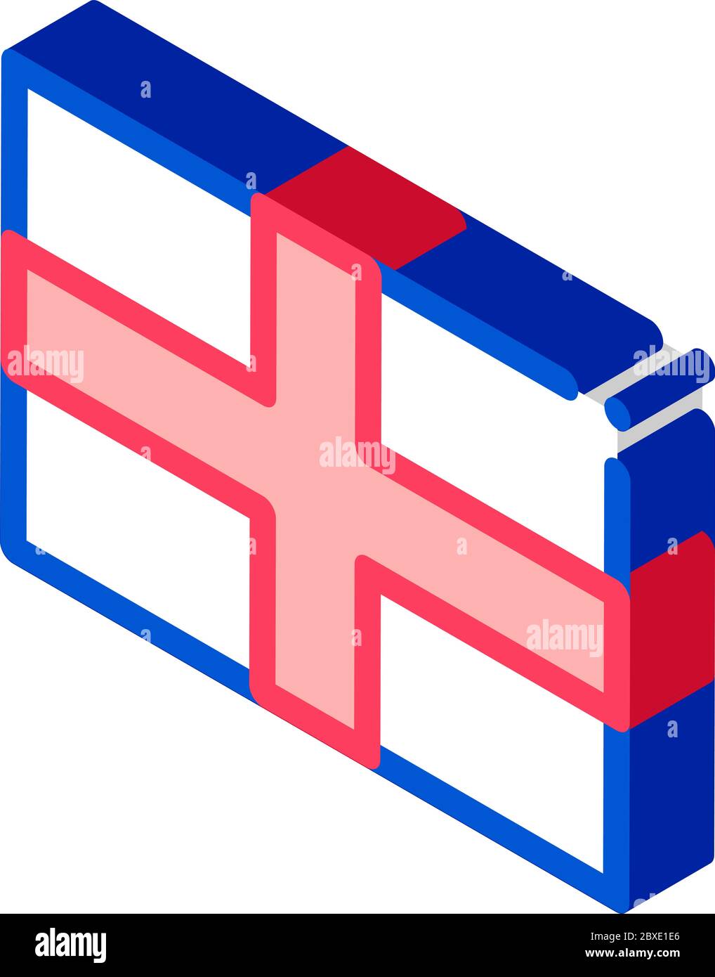 flag of the great britain isometric icon vector illustration Stock ...