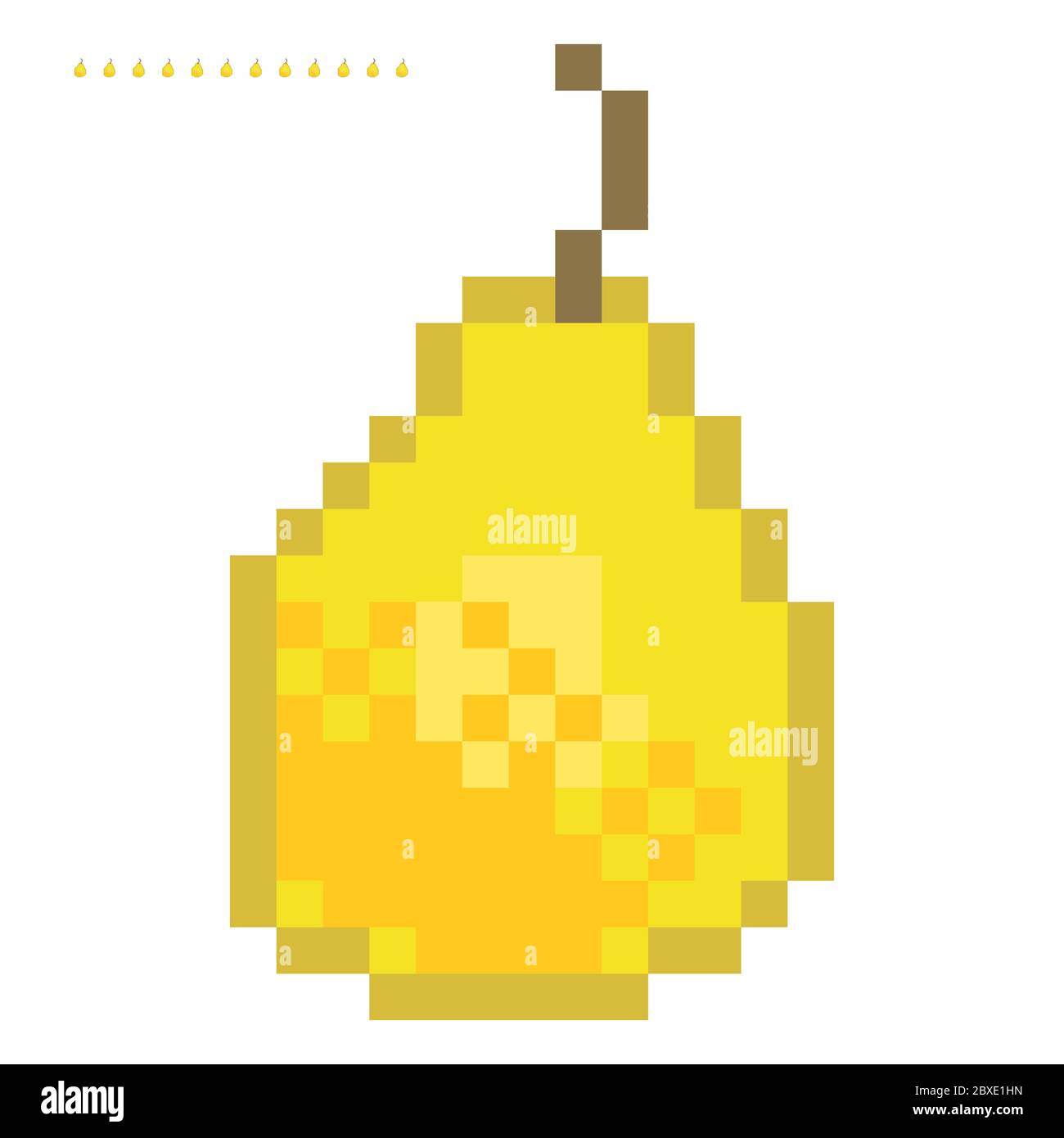 Minimalistic pixel graphic symbol of pear. Art vector object isolated ...