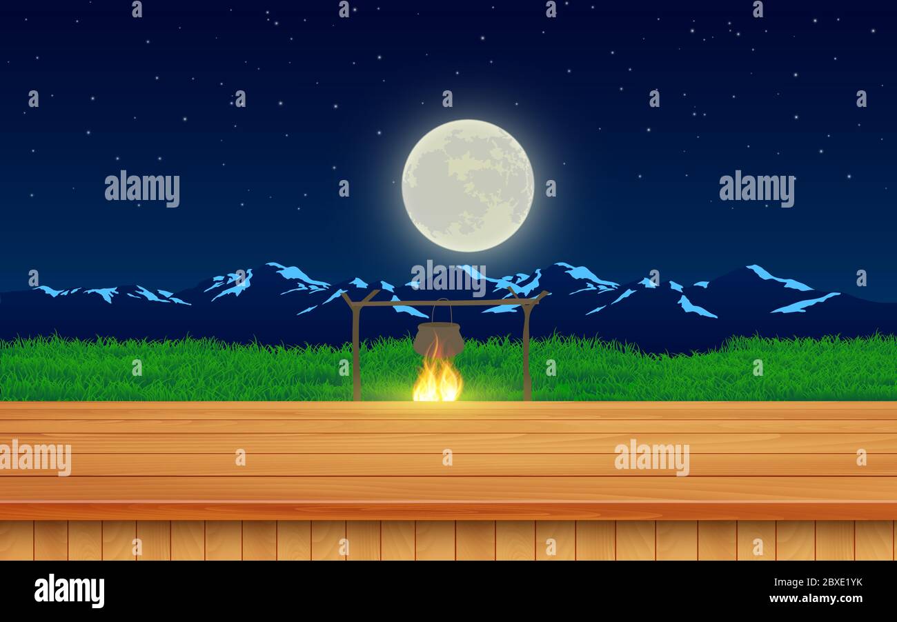 Natural wood podium on Stock Vector Images - Alamy