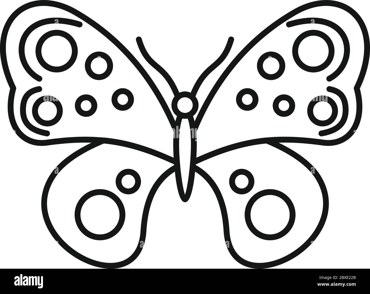 Dotted butterfly icon. Outline dotted butterfly vector icon for web ...