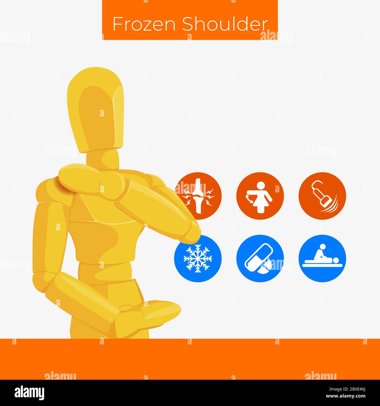 Puppet with shoulder pain poster Stock Vector Image & Art - Alamy