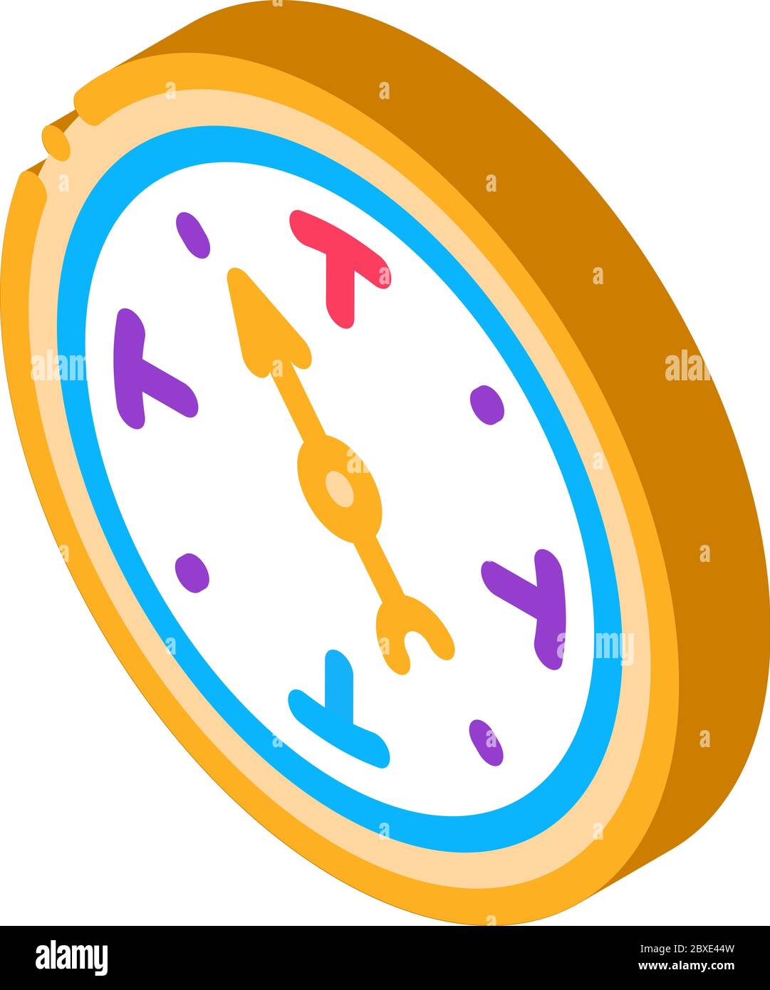 clock shows time isometric icon vector illustration Stock Vector Image ...