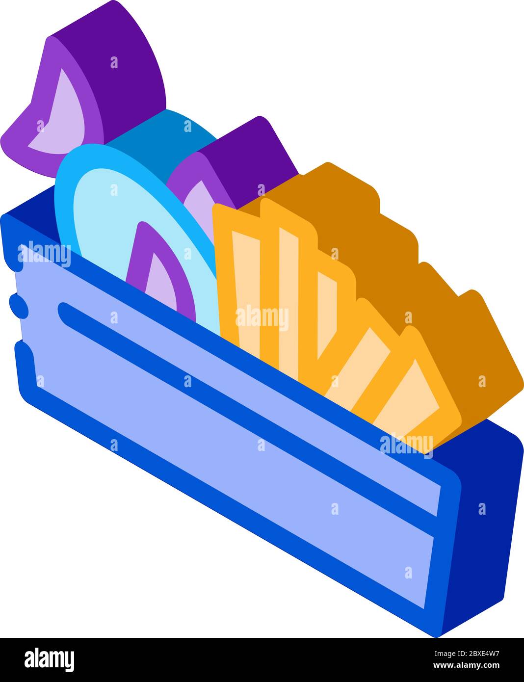souvenir basket isometric icon vector illustration Stock Vector Image ...