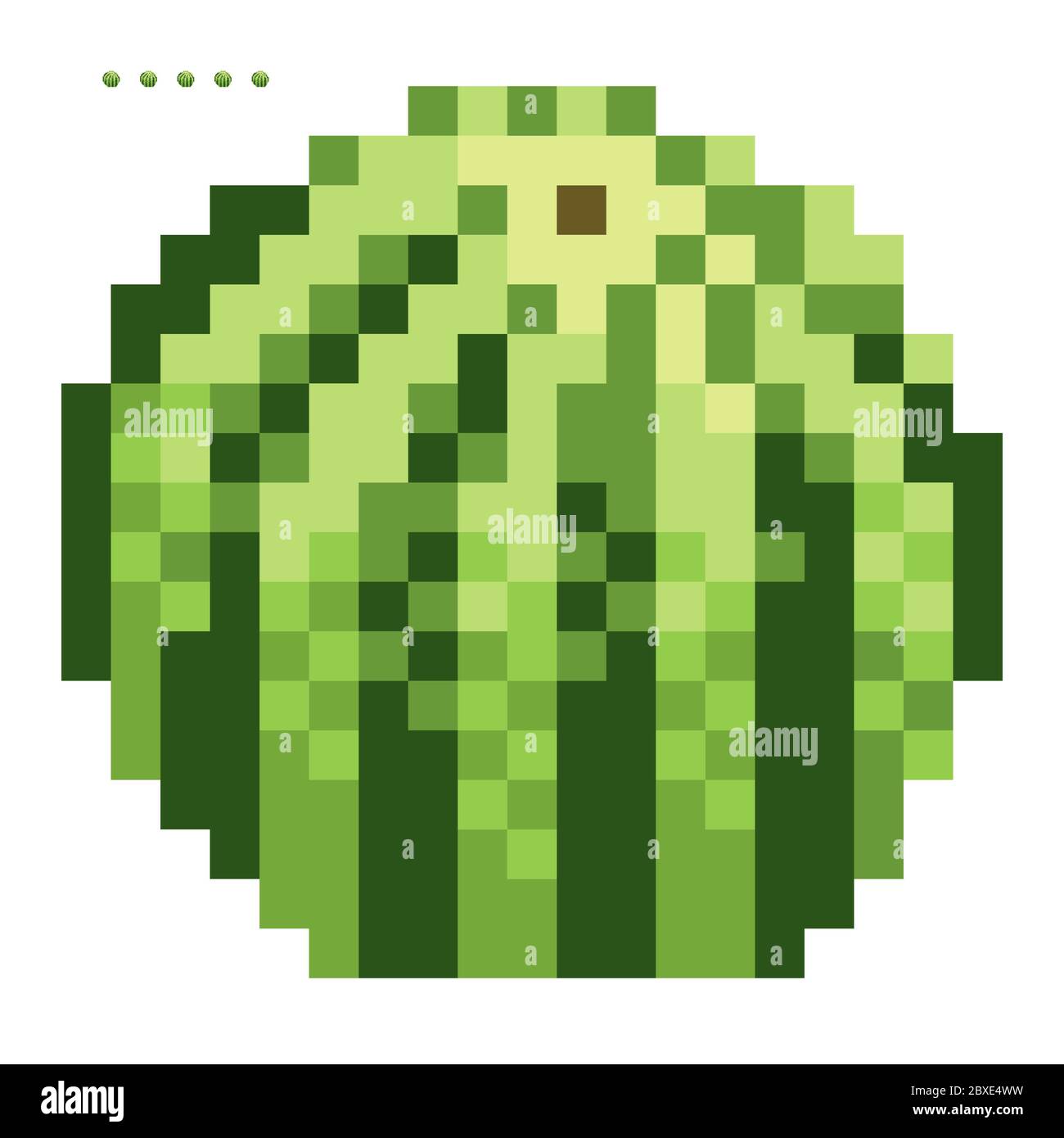 Minimalistic pixel graphic symbol of watermelon. Pixel Art vector ...