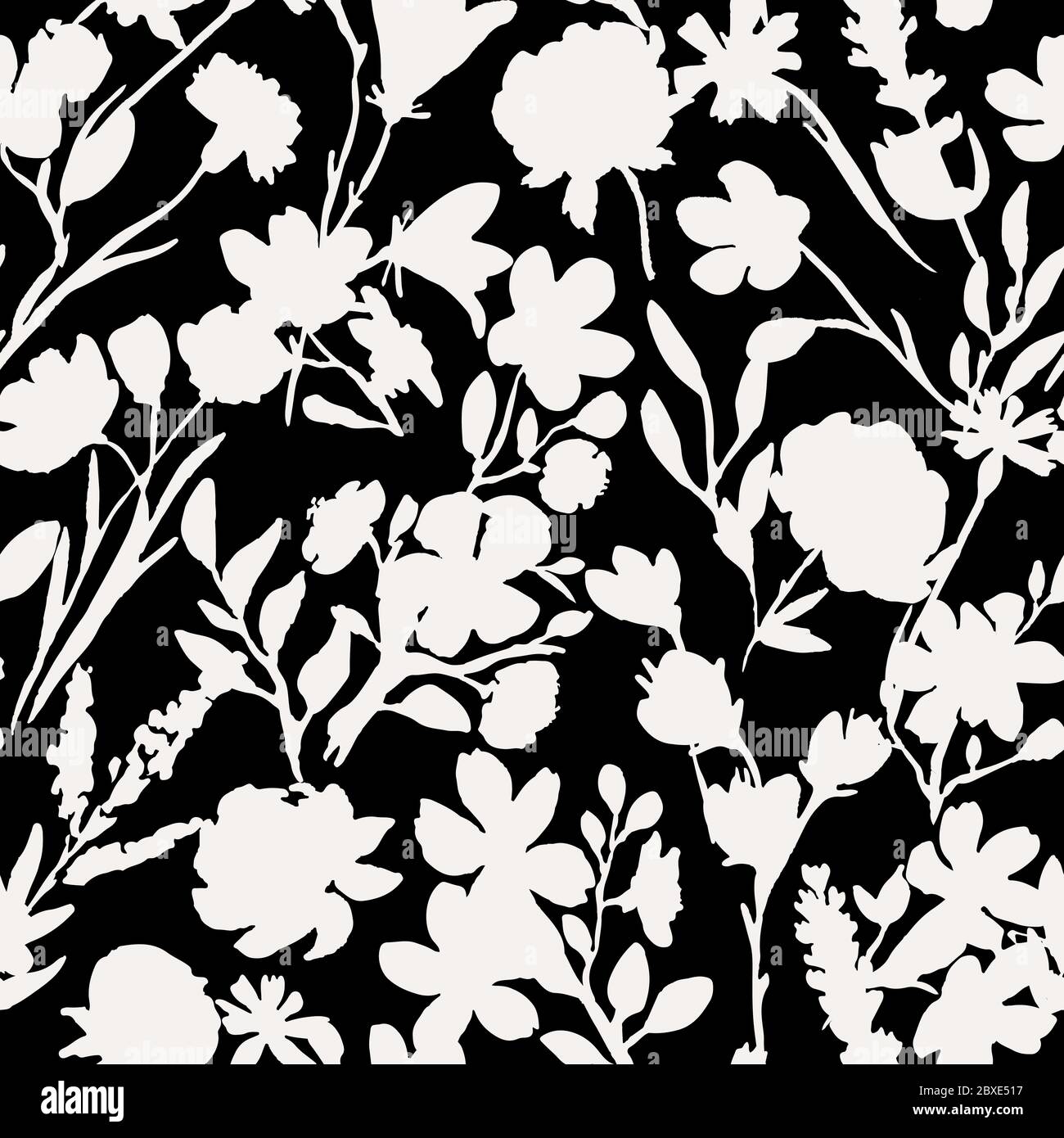 Black And White Abstract Flower