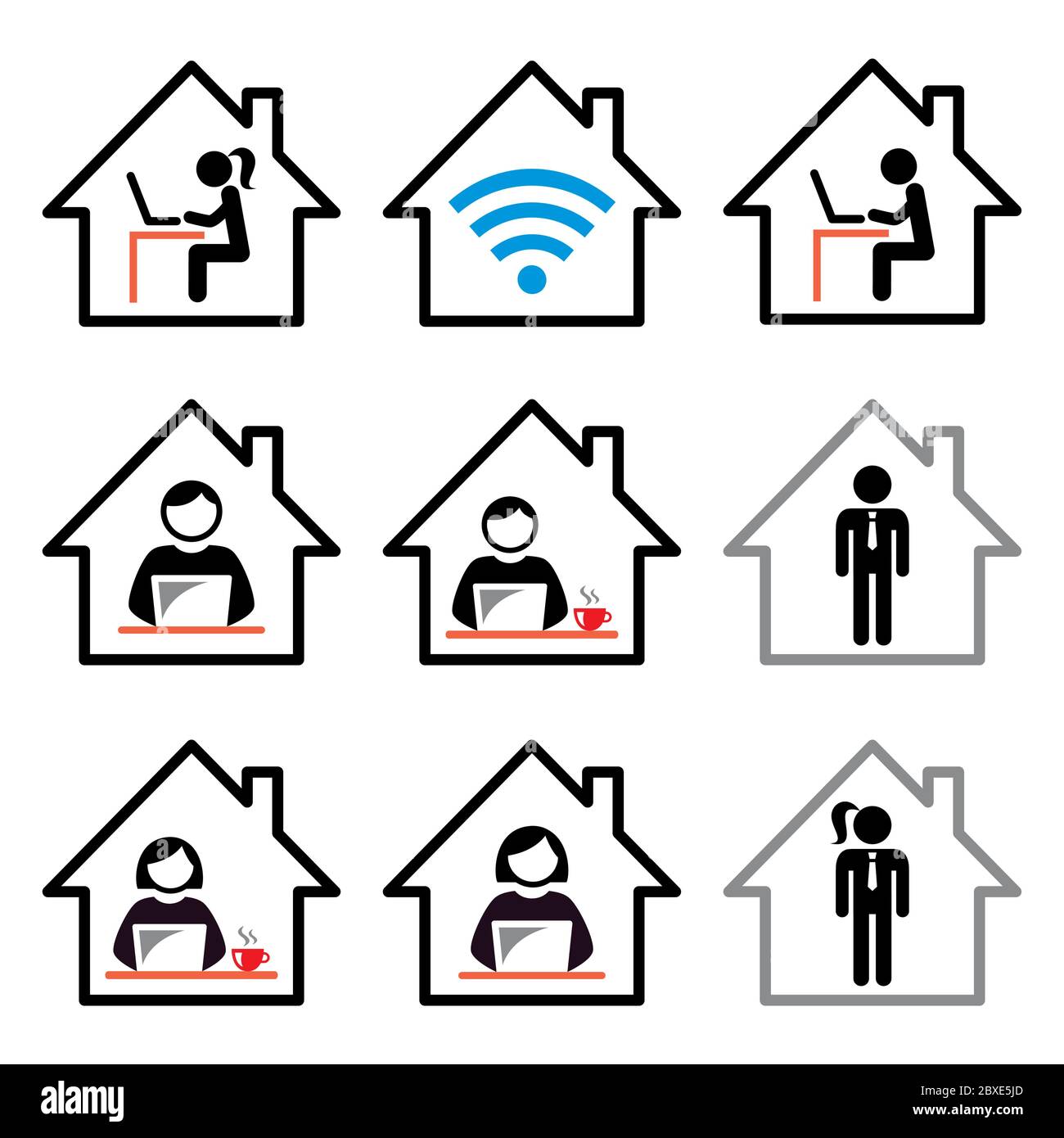 Man working on building Stock Vector Images - Alamy