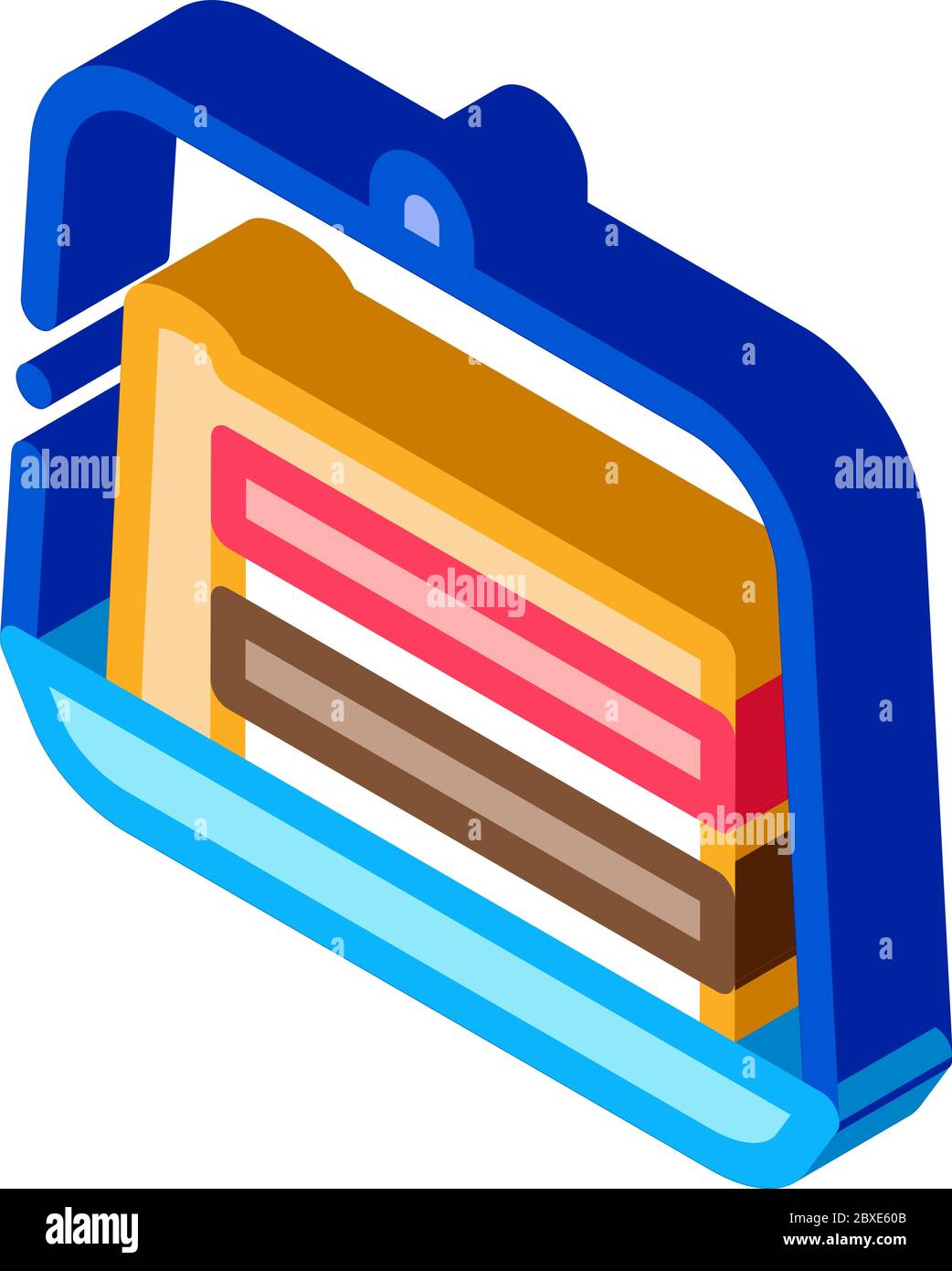 cake slice isometric icon vector illustration Stock Vector Image & Art ...