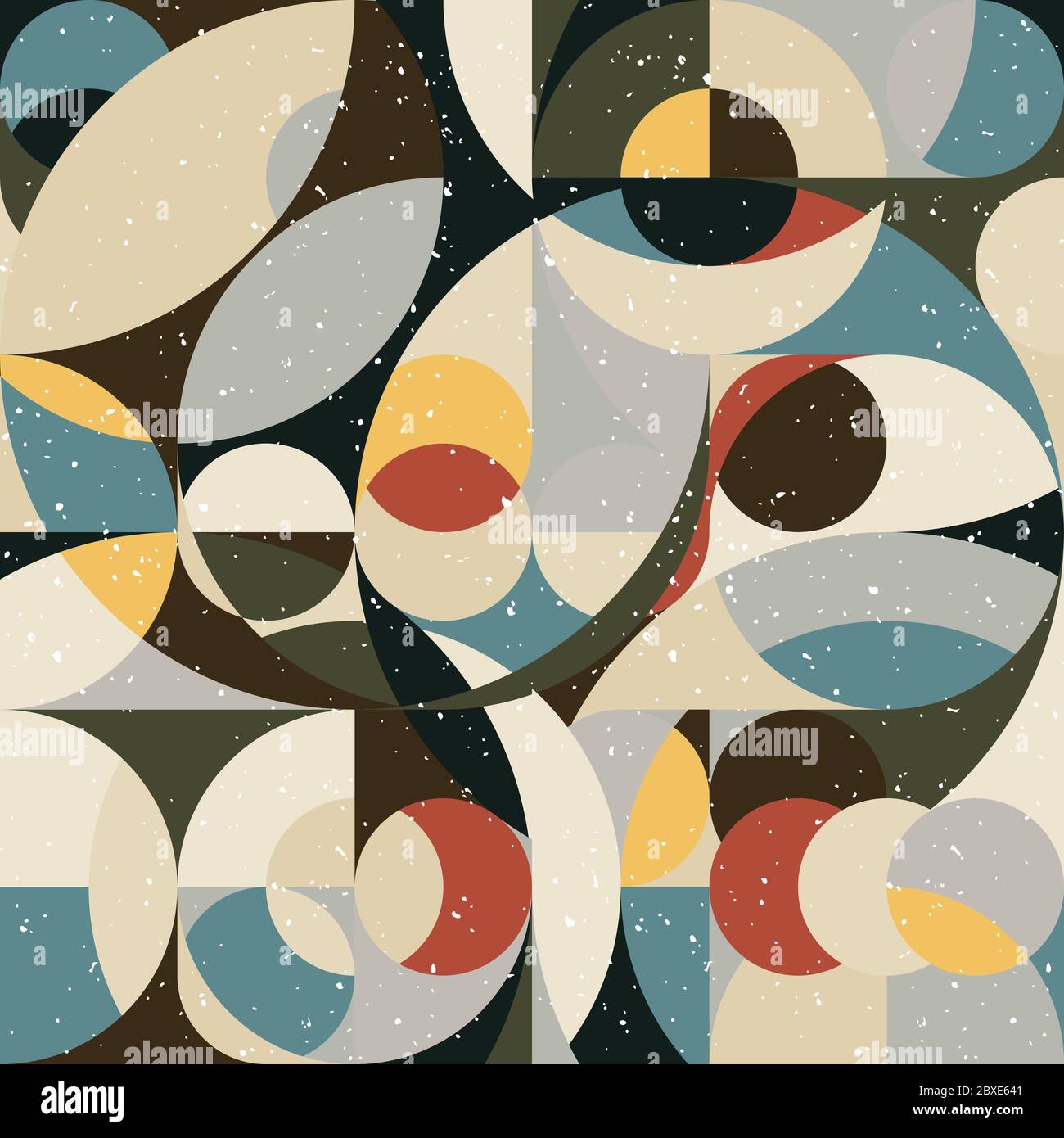 Seamless pattern in geometric pop style 70s. Abstract colorful ...