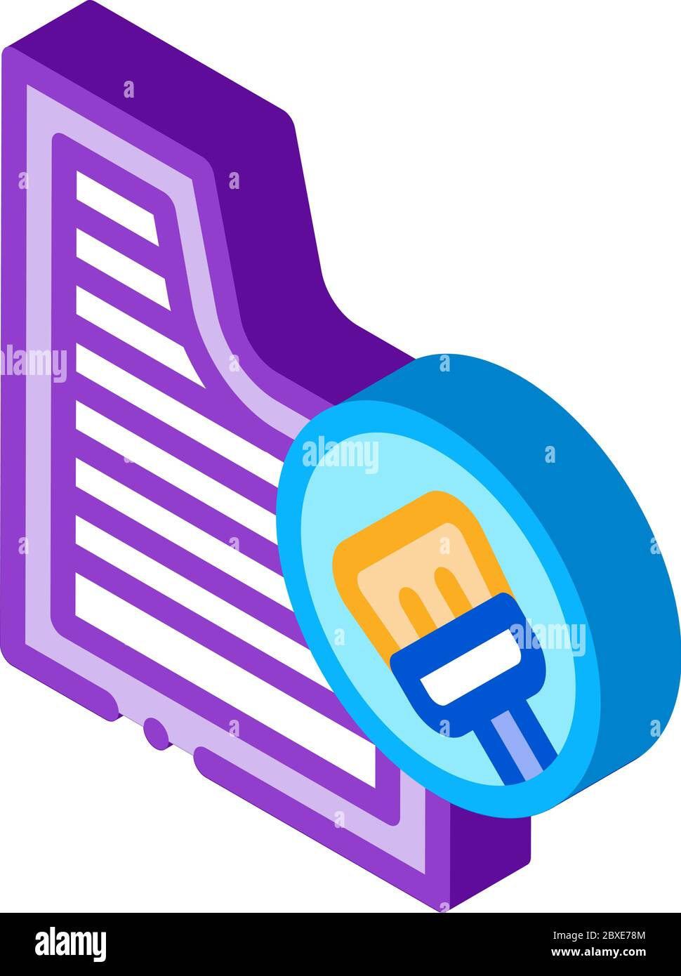 machine cleaning place isometric icon vector illustration Stock Vector ...