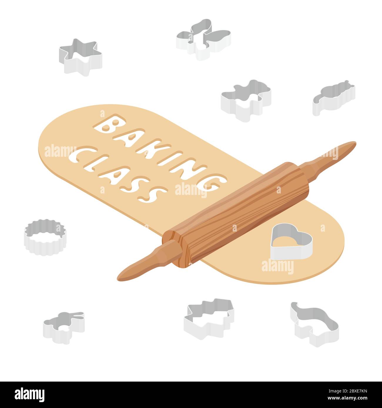 Cooking baking master class concept. Vector Stock Vector Image & Art ...