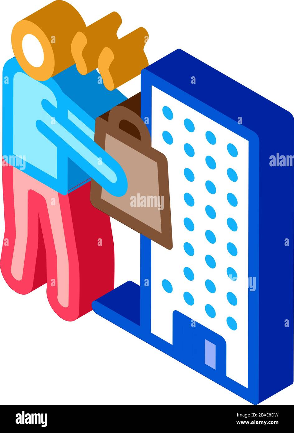 take food home isometric icon vector illustration Stock Vector Image ...