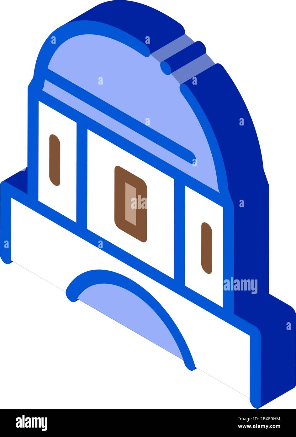 classical greek building dome isometric icon vector illustration Stock ...