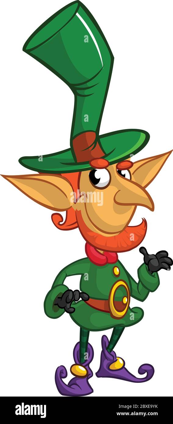 Cartoon Leprechaun character. Vector illustration isolated Stock Vector ...