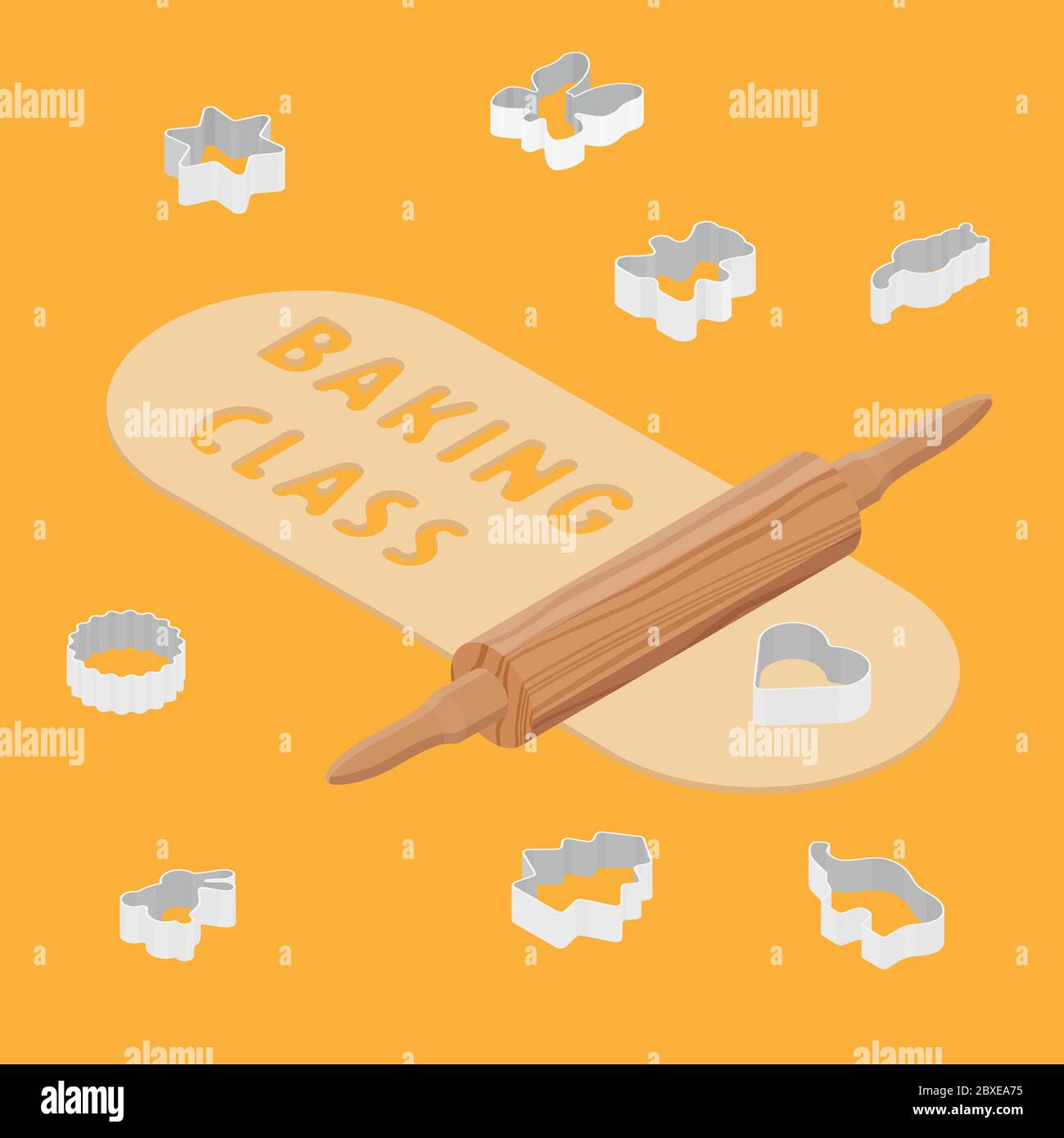 Cooking baking master class concept. Vector Stock Vector Image & Art ...