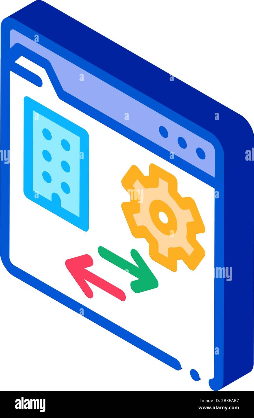 technical home folder isometric icon vector illustration Stock Vector ...